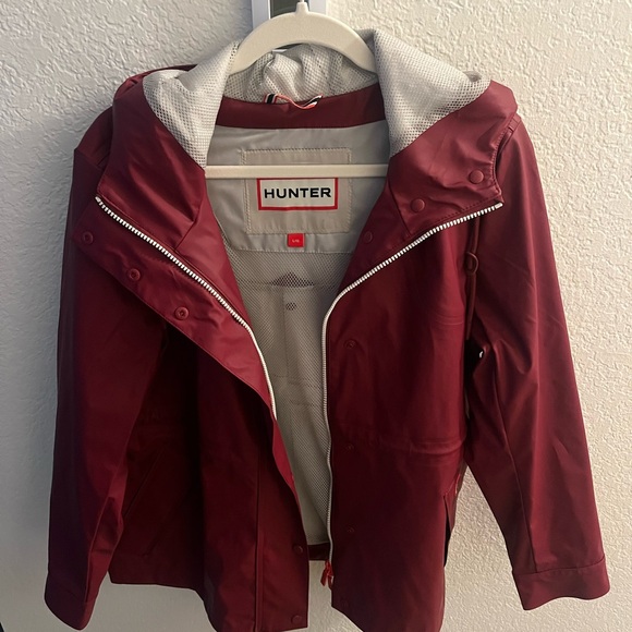 Hunter | Jackets & Coats | Hunter Deep Red Waterproof Jacket | Poshmark